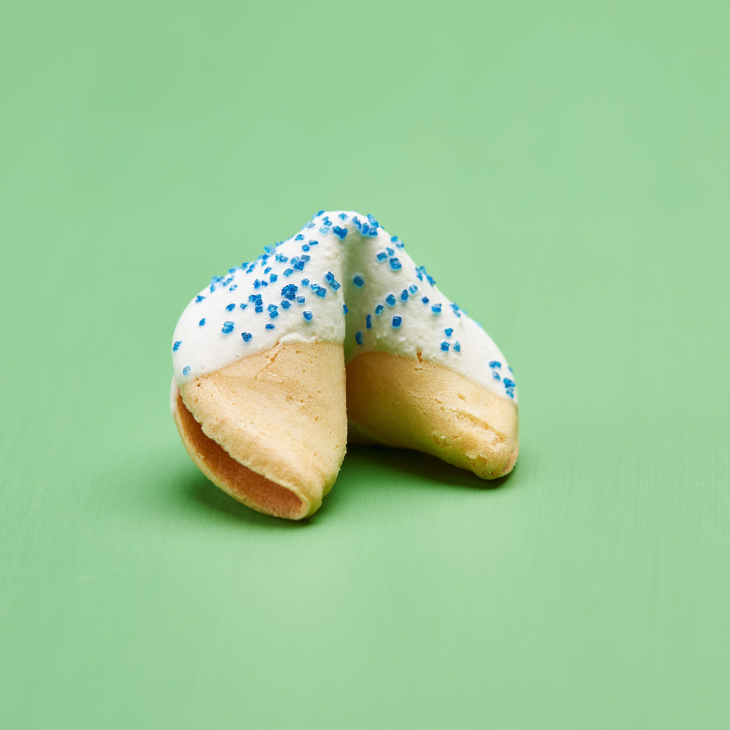 Classic White Chocolate with Blue Crystals – TastyFortunes